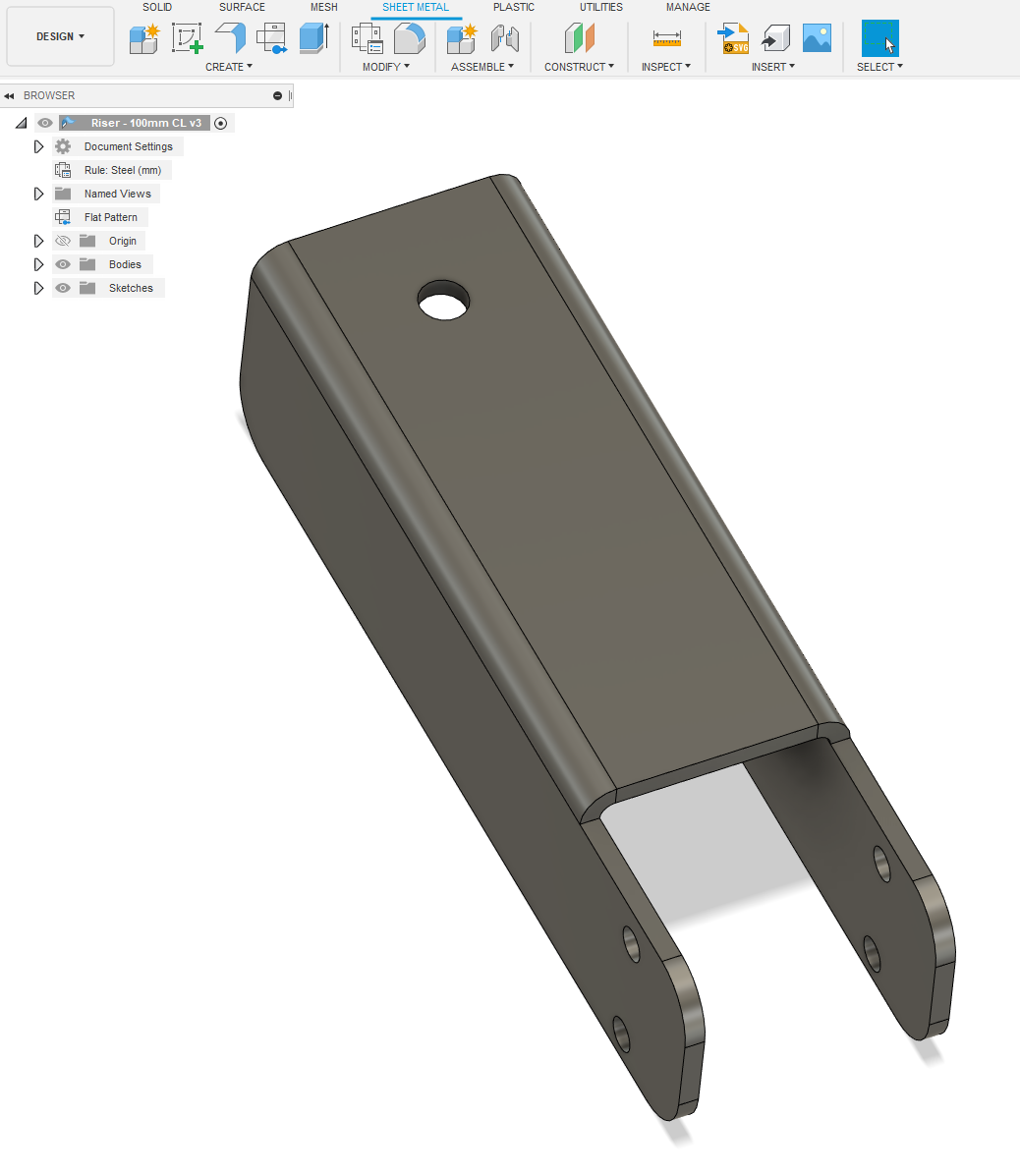 [tutorial] Bent Sheet Metal Send Cut Send W Fusion 360 Cad