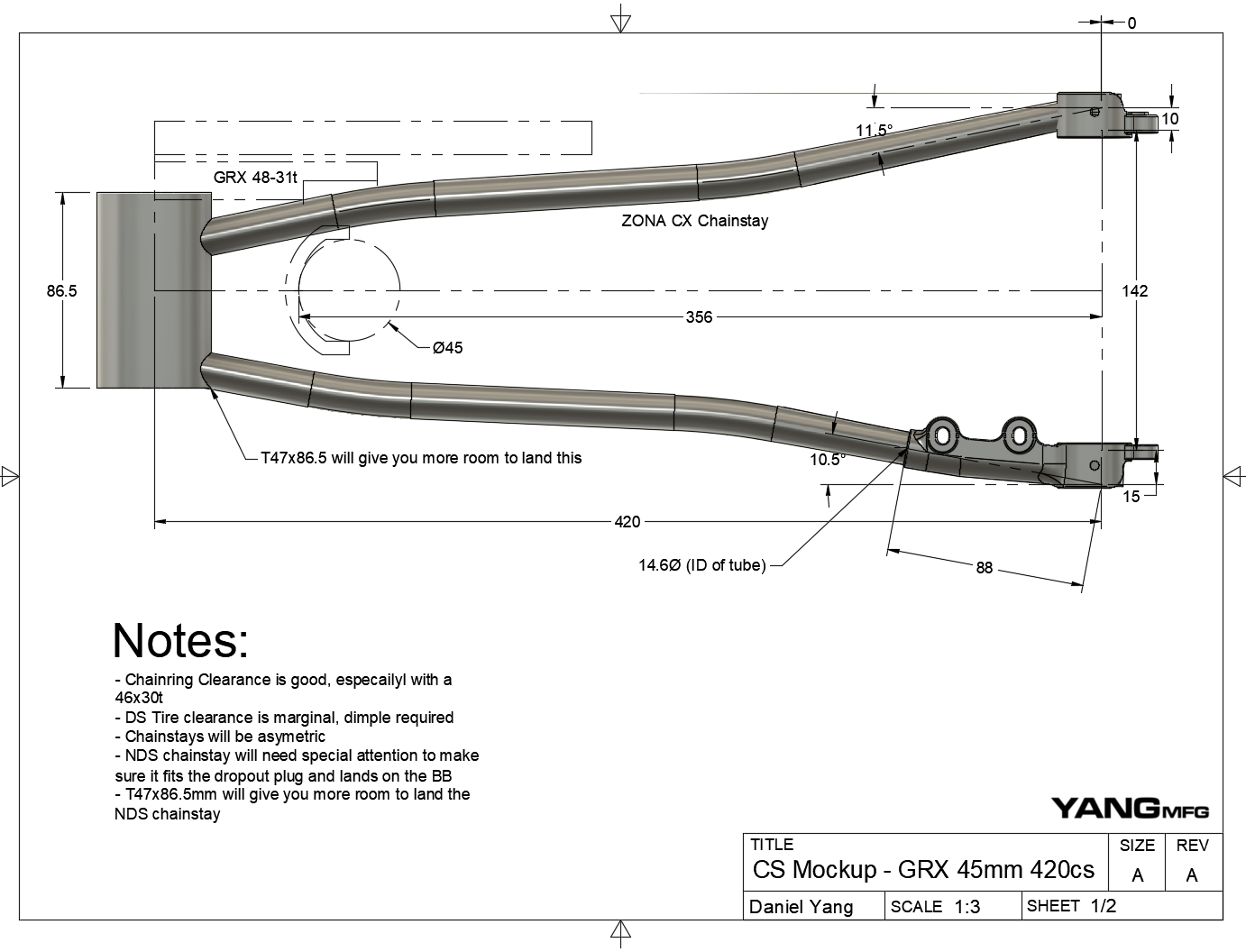 BBs, chainstays and tire clearence - Education - Custom Framebuilding Forum