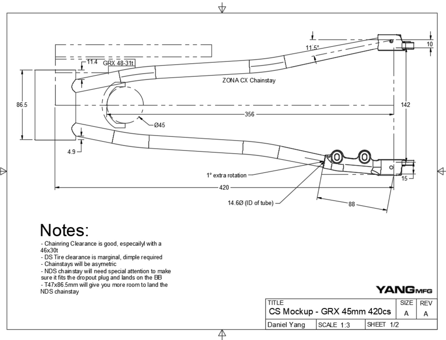 BBs, chainstays and tire clearence - Education - Custom Framebuilding Forum